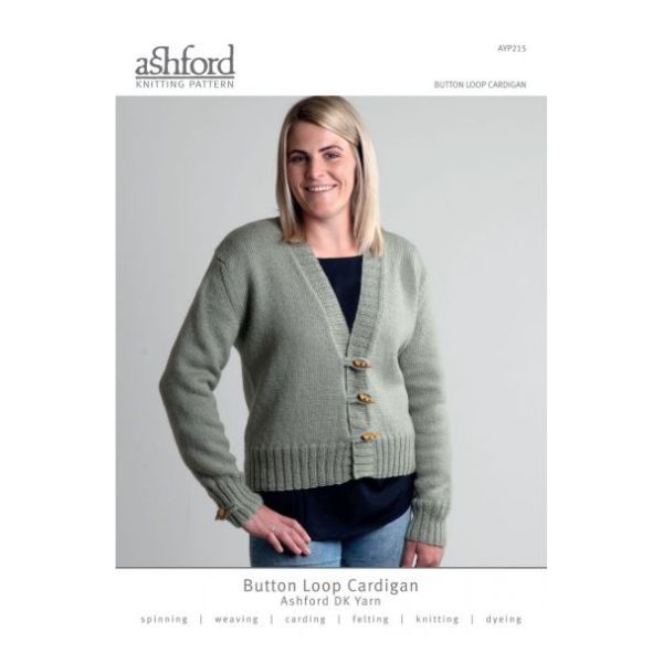Ashford DK Yarn Pattern - Button Loop Cardigan - Thread Collective