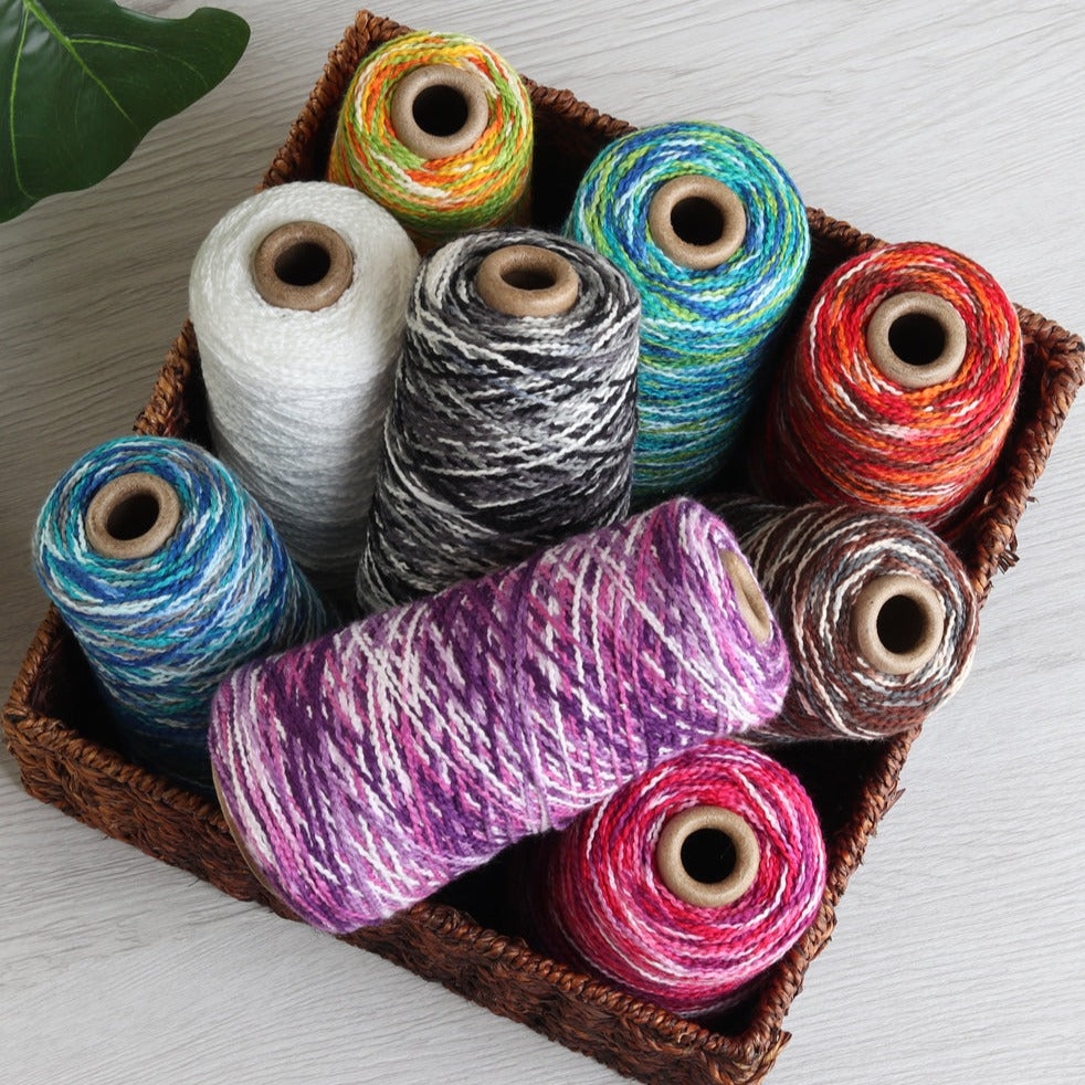 Ashford NE 2 Caterpillar Cotton Yarn 200g Textured Cone | Thread Collective